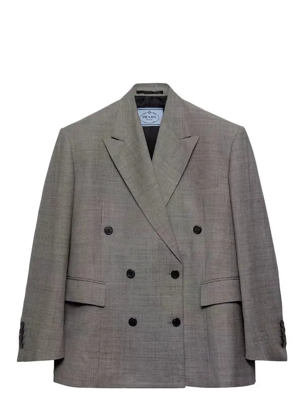 Prada Double-breasted Blazer - Grey