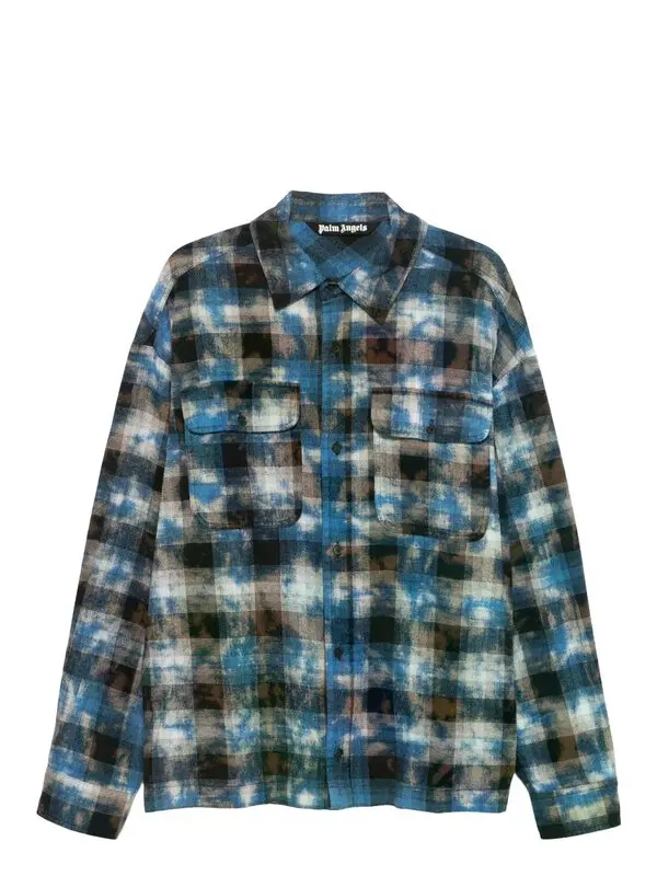 Palm Angels Check-pattern Shirt - Blue