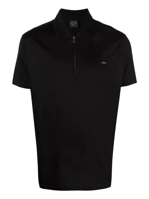 Paul & Shark Zip-fastening Polo Shirt - Black