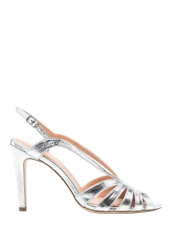 THE SELLER 90mm Leather Sandals - Silver