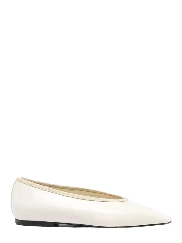 TOTEME Crocodile-embossed Ballet Flats - Neutrals