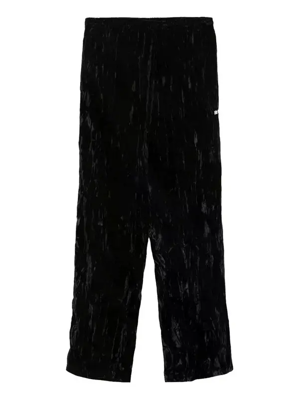 Martine Rose Wide-leg Velvet Trousers - Black