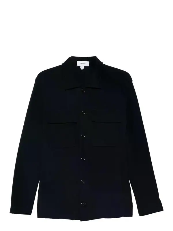 LARDINI Midnight Cotton Shirt Jacket - Blue