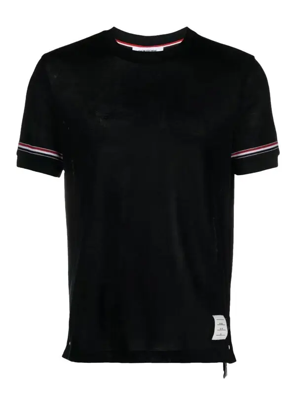 Thom Browne Rwb-stripe Knitted Top - Blue