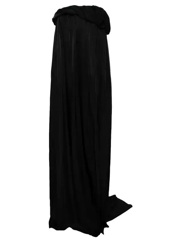 PUSHBUTTON Irregular Tube Maxi Dress - Black