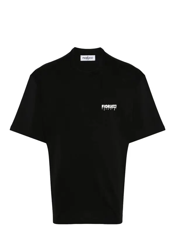 Fiorucci Raised-logo Cotton T-shirt - Black