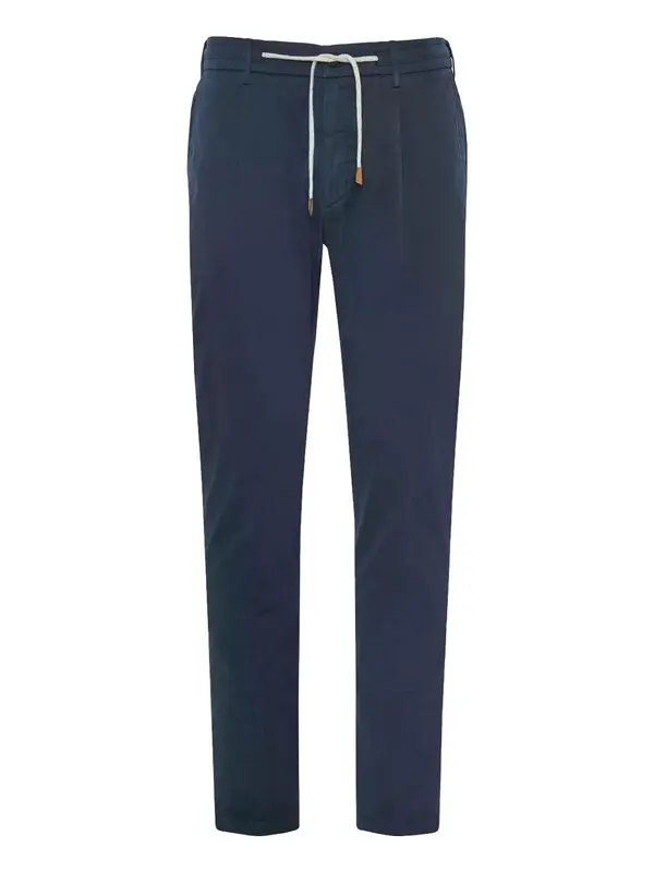 Eleventy Drawstring Straight-leg Trousers - Blue