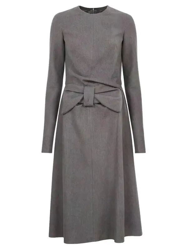 MAISON MARGIELA Bow-detailing Midi Dress - Grey