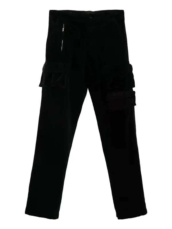 Aspesi Corduroy Cargo Trousers - Black
