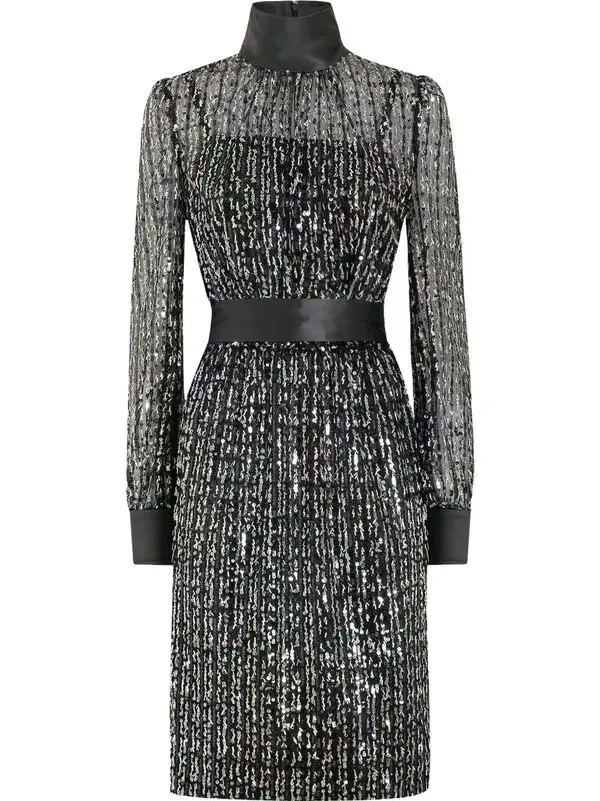 Dolce & Gabbana Midi Sequinned Dress - Black