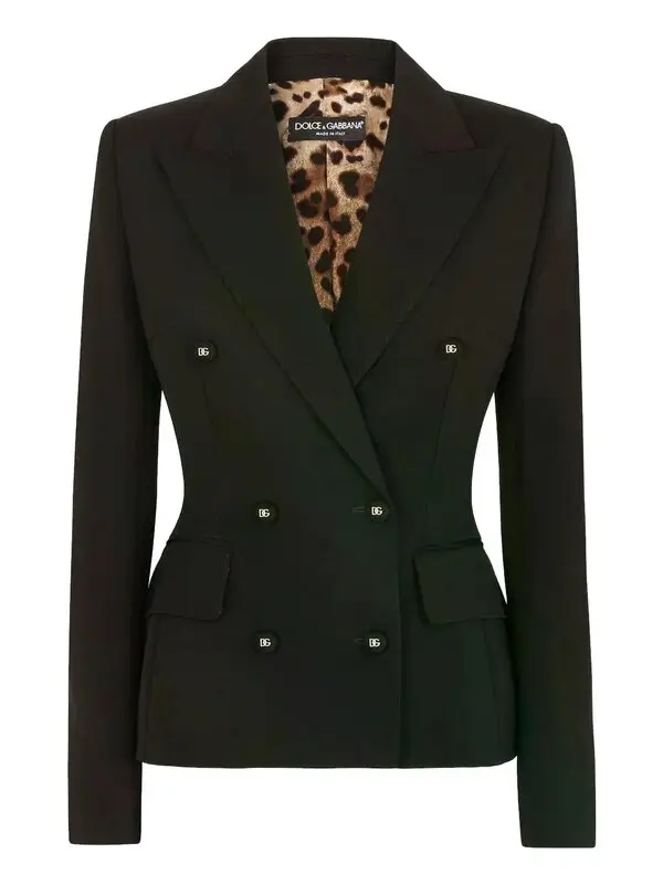 Dolce & Gabbana Double-breasted Wool Blazer - Black