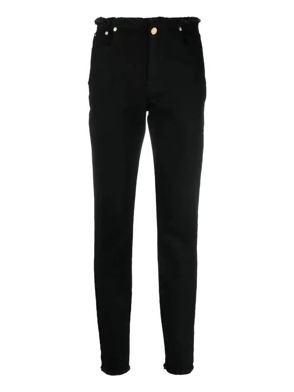 TOM FORD Frayed-hem Skinny Jeans - Black
