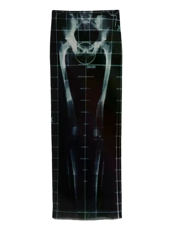 JEAN PAUL GAULTIER X-ray Maxi Skirt - Black