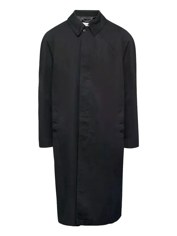 MAISON MARGIELA Zip-detail Cotton Trench Coat - Black
