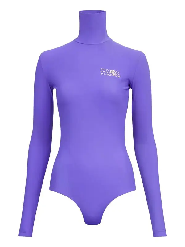 MAISON MARGIELA Numbers-motif Bodysuit - Purple