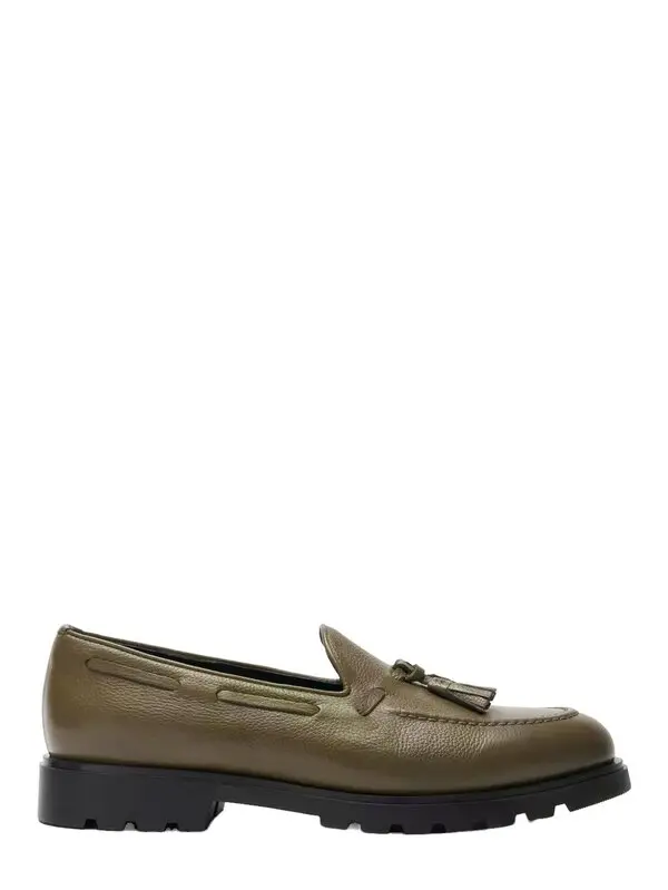 SCAROSSO Raffaello Leather Loafers - Green