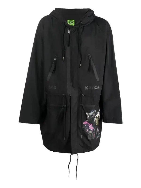 GARBAGE TV Graphic-print Raincoat - Black