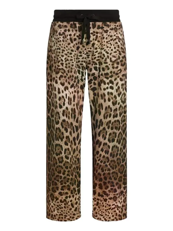 Dolce & Gabbana Leopard-print Track Pants - Brown