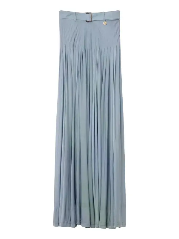 Burberry Pleated Maxi Skirt - Blue