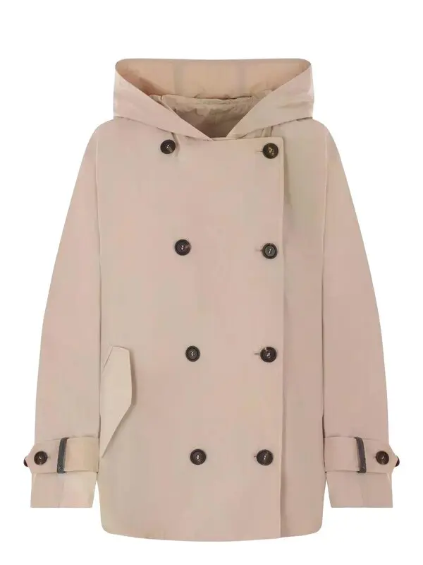 Brunello Cucinelli Taffeta Parka Coat - Brown