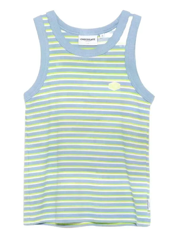 CHOCOOLATE Striped Tank Top - Blue