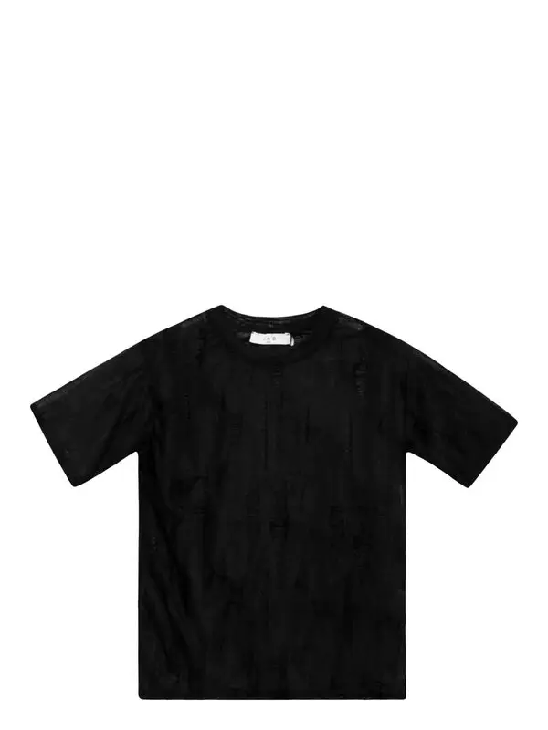 IRO PARIS Distressed Semi-sheer T-shirt - Black