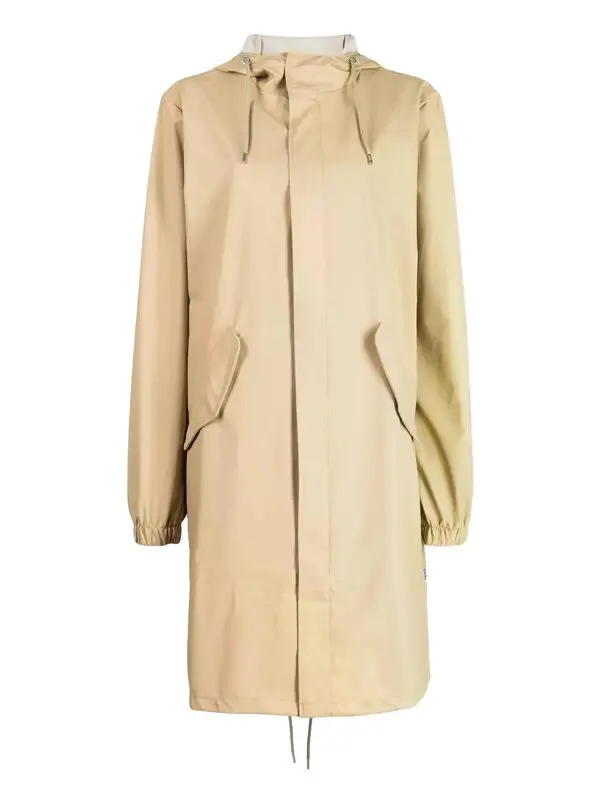 Rains Fishtail Waterproof Parka Coat - Neutrals