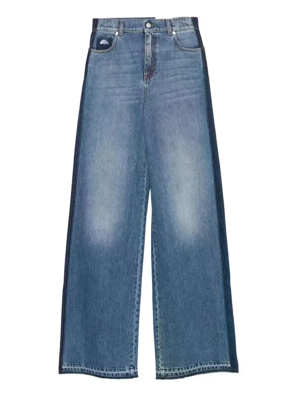 Alexander McQueen Logo-plaque Jeans - Blue