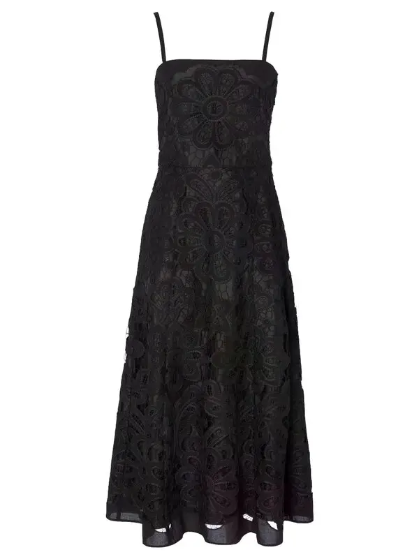 TEMPERLEY LONDON Guinevere Midi Dress - Black