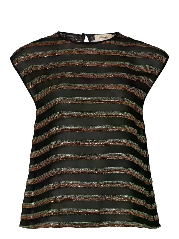 TEMPERLEY LONDON Selena Top - Black