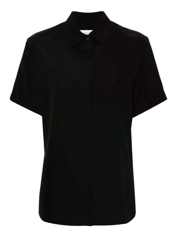Matteau Short-sleeve Silk Shirt - Black
