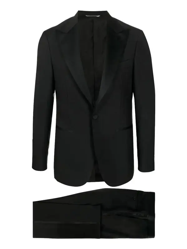 Canali Single-breasted Two-piece Suit - Black