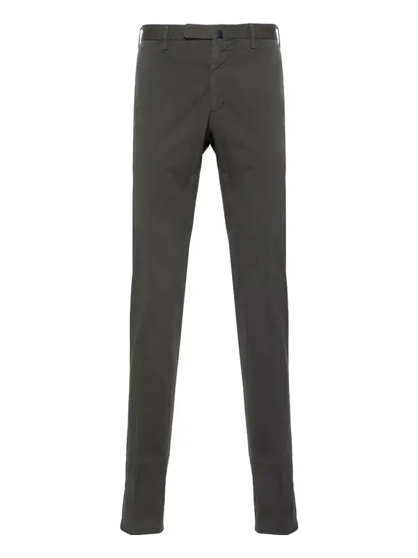 Incotex Tapered-leg Cotton Trousers - Grey