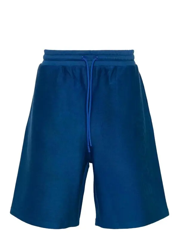Moncler Logo-embossed Track Shorts - Blue