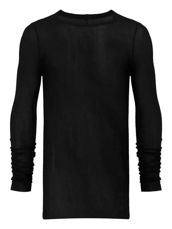 Rick Owens Ribbed T-shirt - Black
