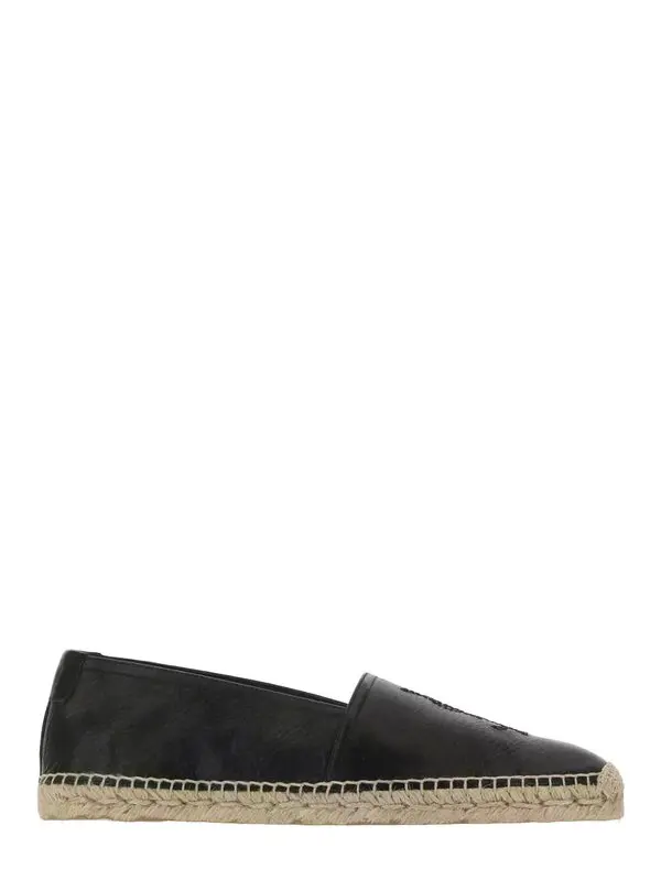 Saint Laurent Embroidered Monogram Espadrilles - Black