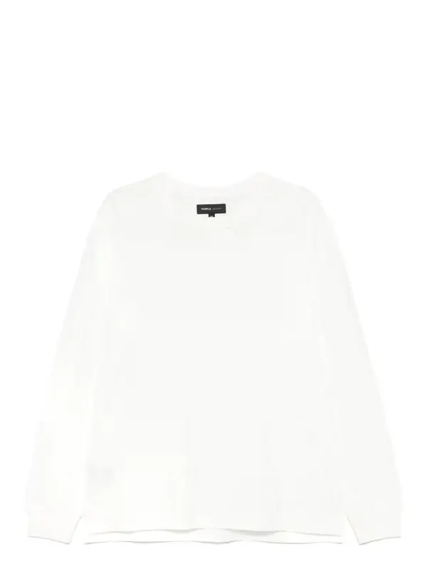 PURPLE BRAND Textured Cotton T-shirt - White