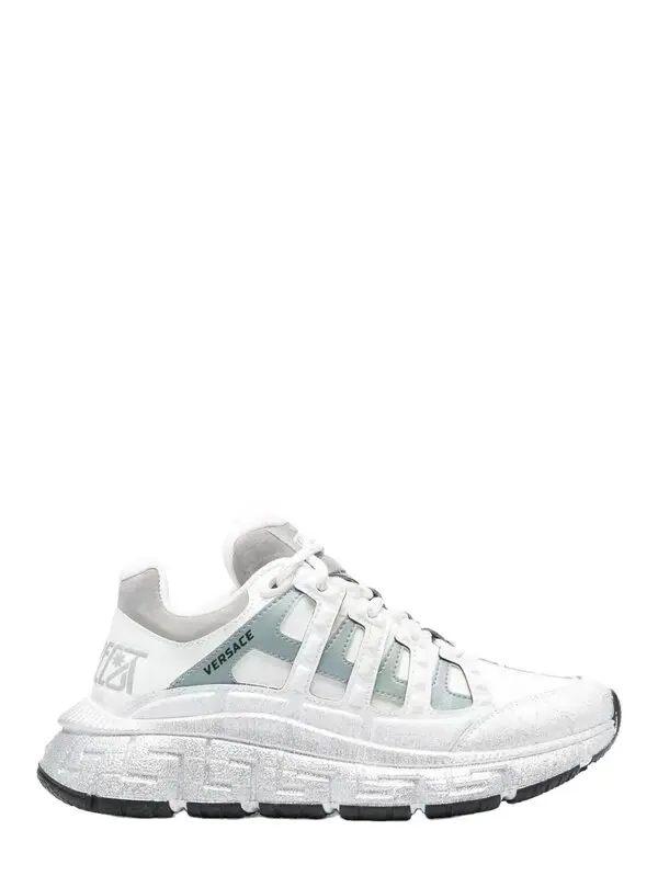 Versace Trigreca Glitter-detail Sneakers - White