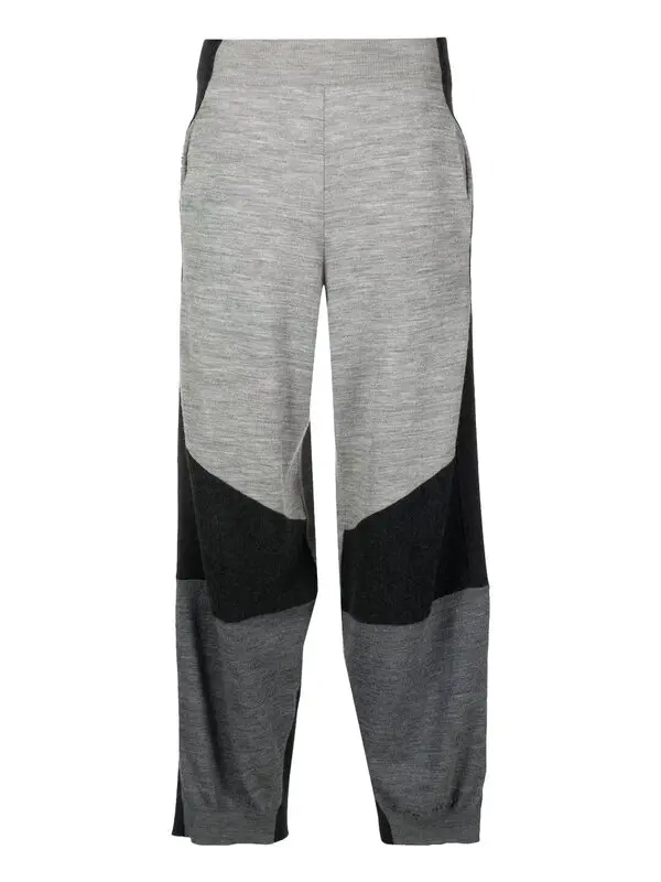 Stella McCartney Colour-block Knitted Trousers - Grey