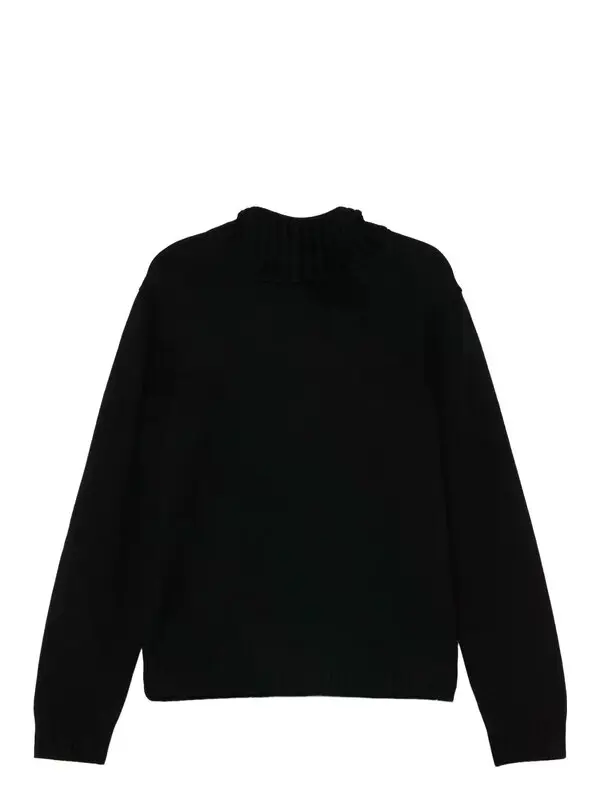CHARLES JEFFREY Fluffy Ears Balaclava Sweater - Black