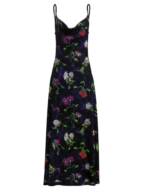 MARGHERITA MACCAPANI Floral Print Maxi Dress - Black