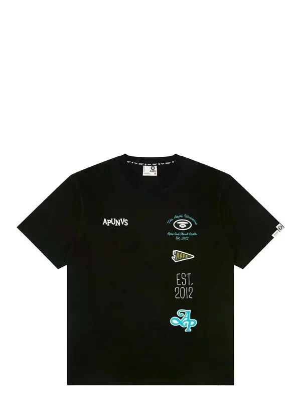 AAPE BY *A BATHING APE Text-print T-shirt - Black