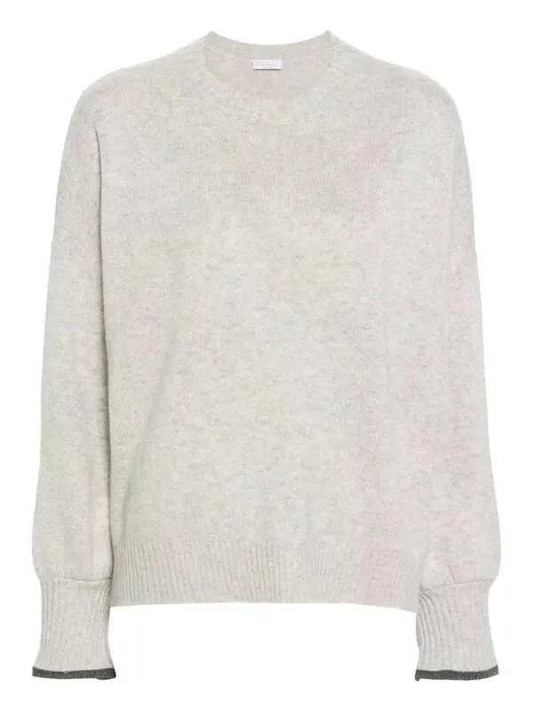 Brunello Cucinelli Mélange Cashmere Jumper - Grey