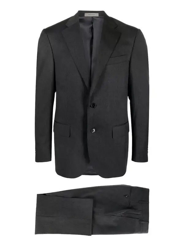 Corneliani Single-breasted Virgin-wool Suit - Grey