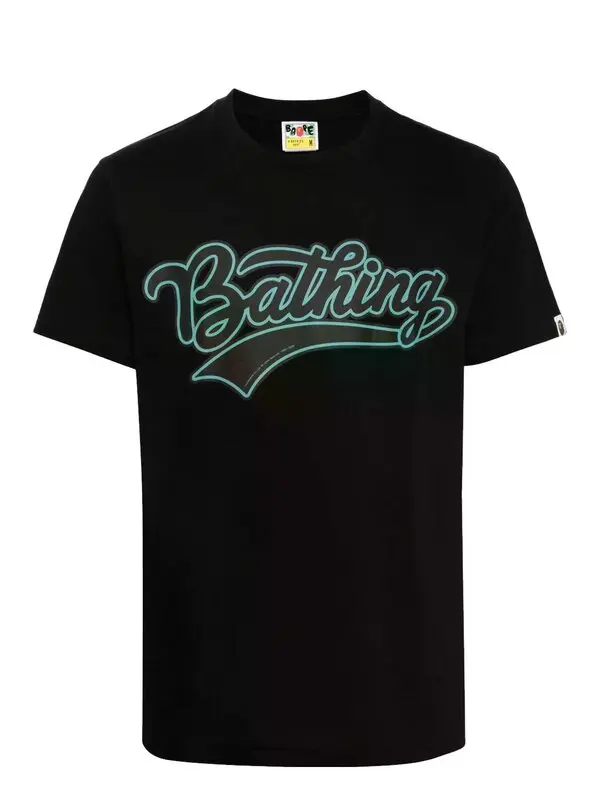 A BATHING APE Logo-print Cotton T-shirt - Black
