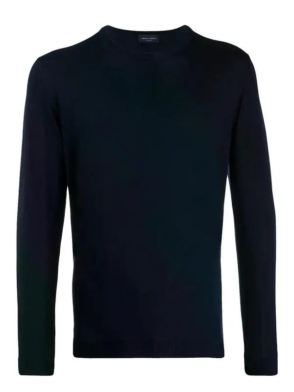ROBERTO COLLINA Long-sleeve Fitted Sweater - Blue