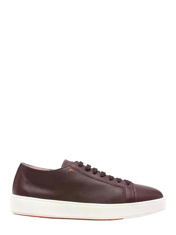 Santoni Leather Sneakers - Red