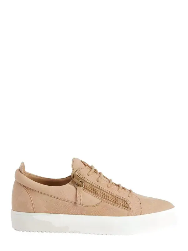GIUSEPPE ZANOTTI Frankie Double-zip Low-top Sneakers - Neutrals