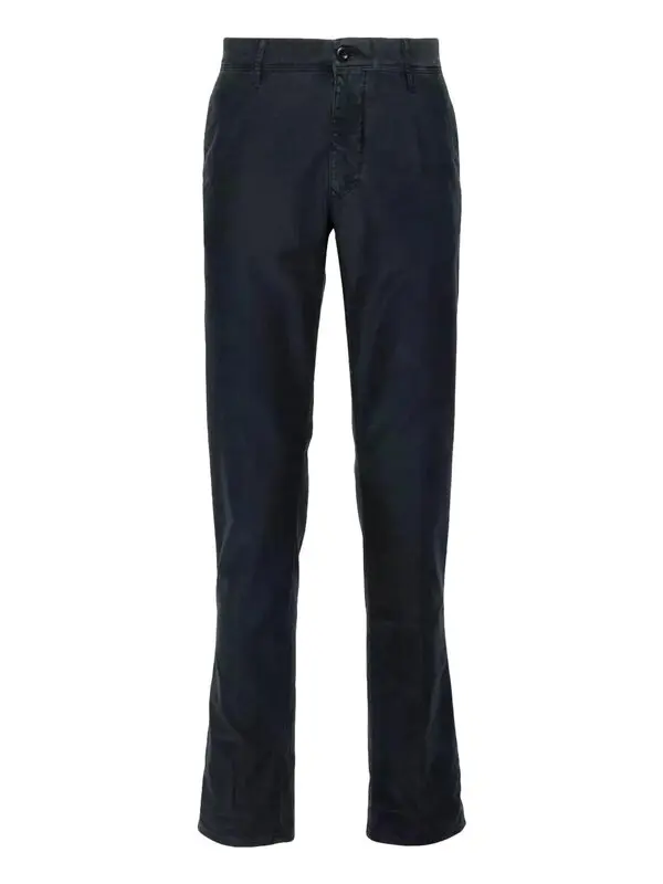 Incotex Logo-embroidered Trousers - Blue