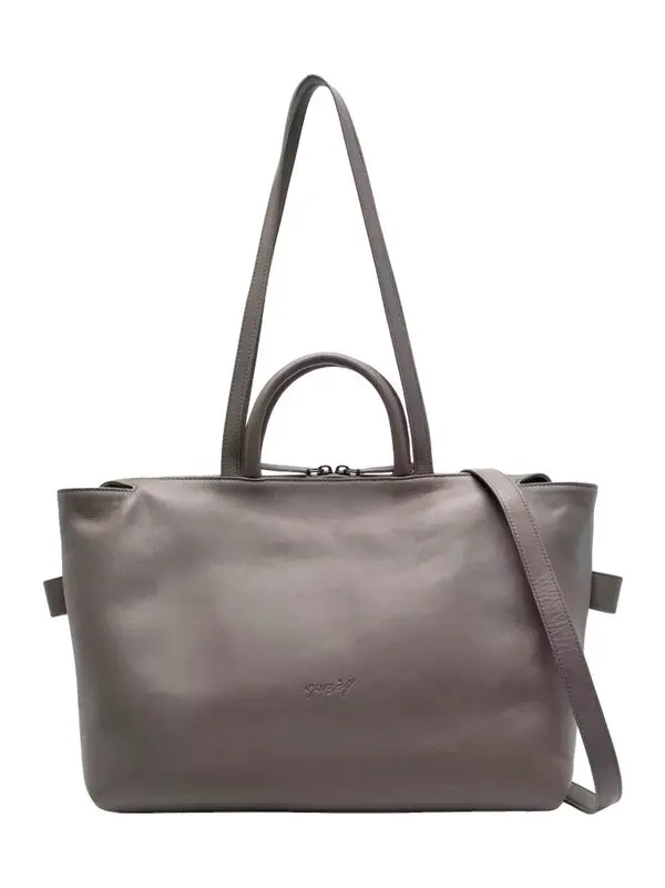 Marsèll 4 Dritta Logo-debossed Leather Tote Bag - Grey